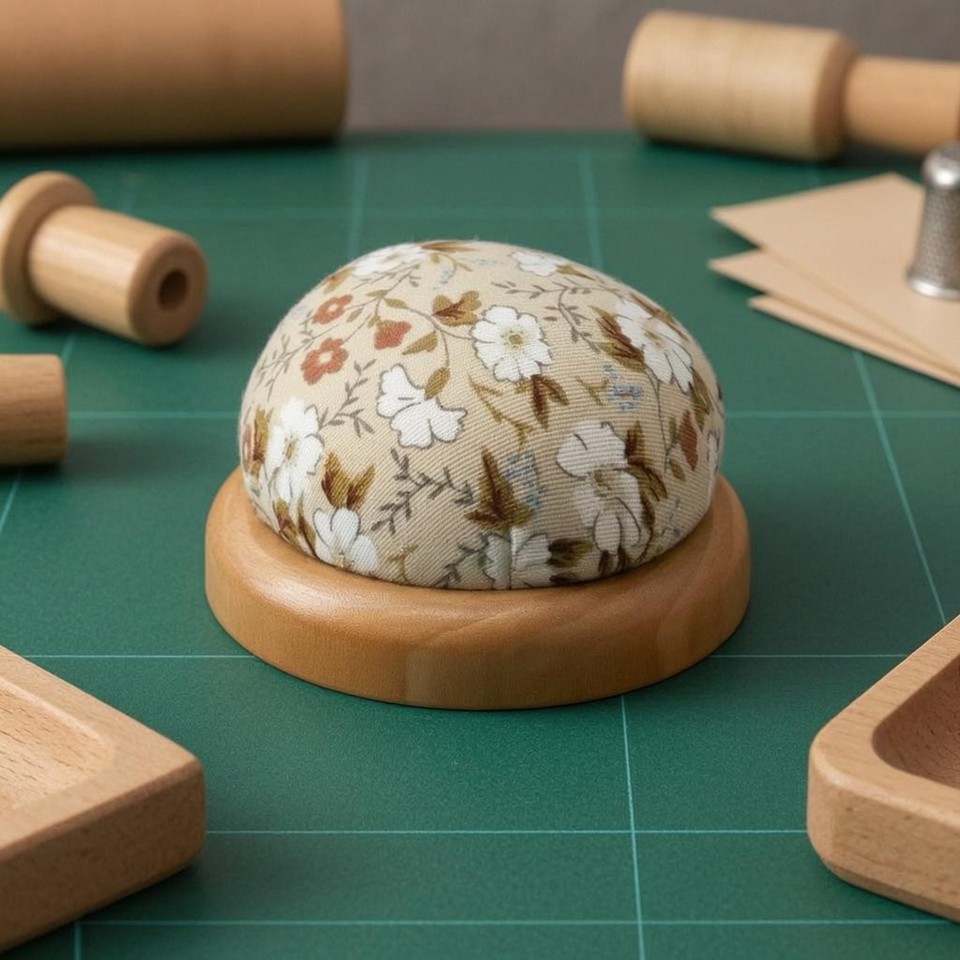 Sewing Pincushion Range Pin Organizer Cushion Durable Wood Stand Fluffy ...