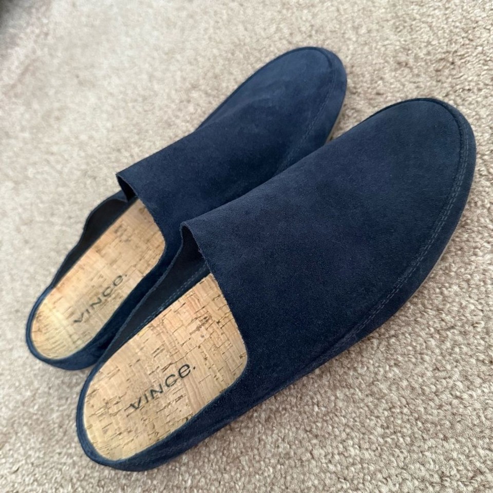 EUC Vince Alonzo Suede Backless Suede Loafer Mule | eBay