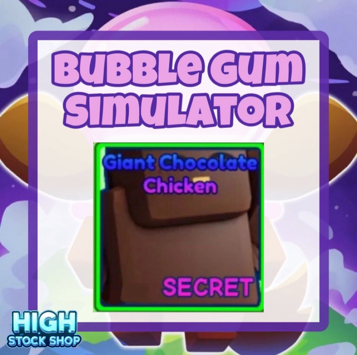 Giant Chocolate Chicken - Bubble Gum Simulator Infinity/BGSI- Quick ...