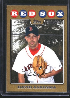 David Aardsma 2008 Topps Gold Updates & Highlights Boston Red Sox #23/ ...