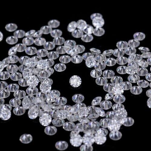 1 CT Natural White Diamond 2 mm 30 Pcs Round Cut VVS1 D Grade Certified ...