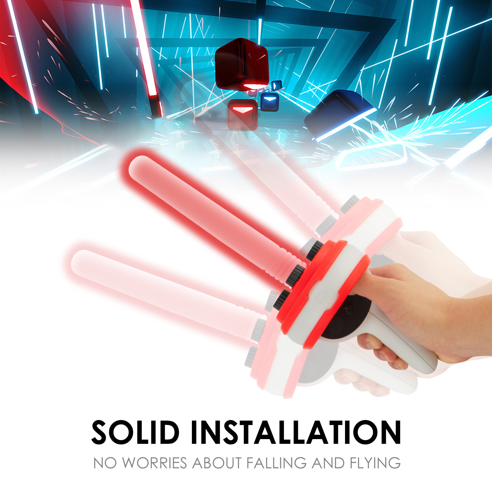 eekria Dual Handles Grips Lightsabers Compatible With VR Meta/Oculus ...