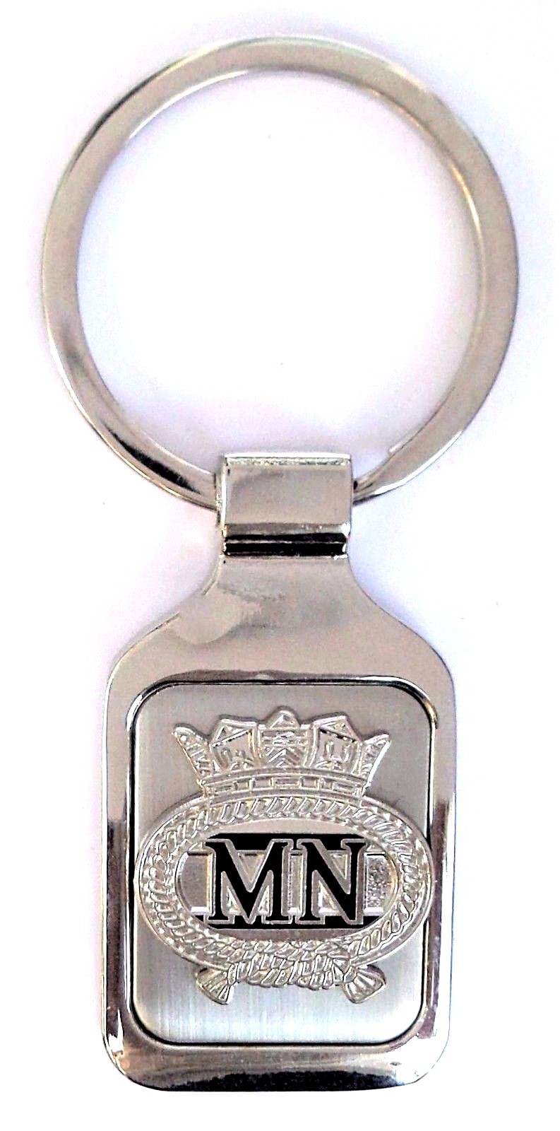 Merchant Navy Crest Brushed Steel Key Fob | eBay UK