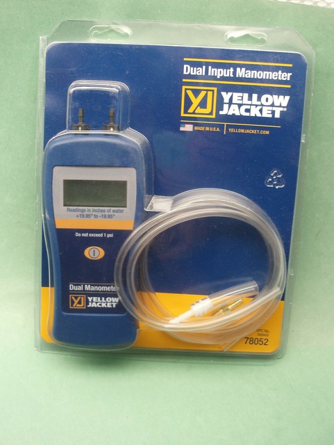 Yellow Jacket 78052 Dual Port Digital Electronic Manometer for sale ...
