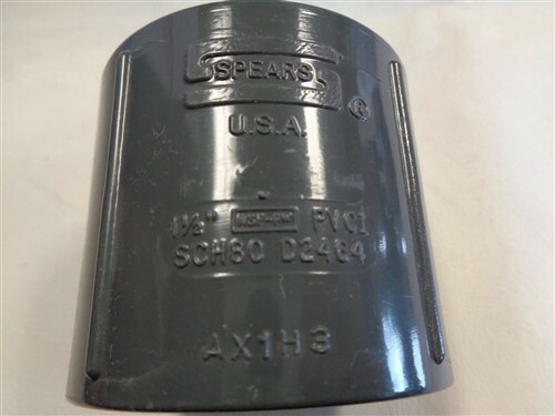 SPEARS SCH80 D2464 GRAY PVC PIPE COUPLER PAIR (2) 1 1/2" | eBay