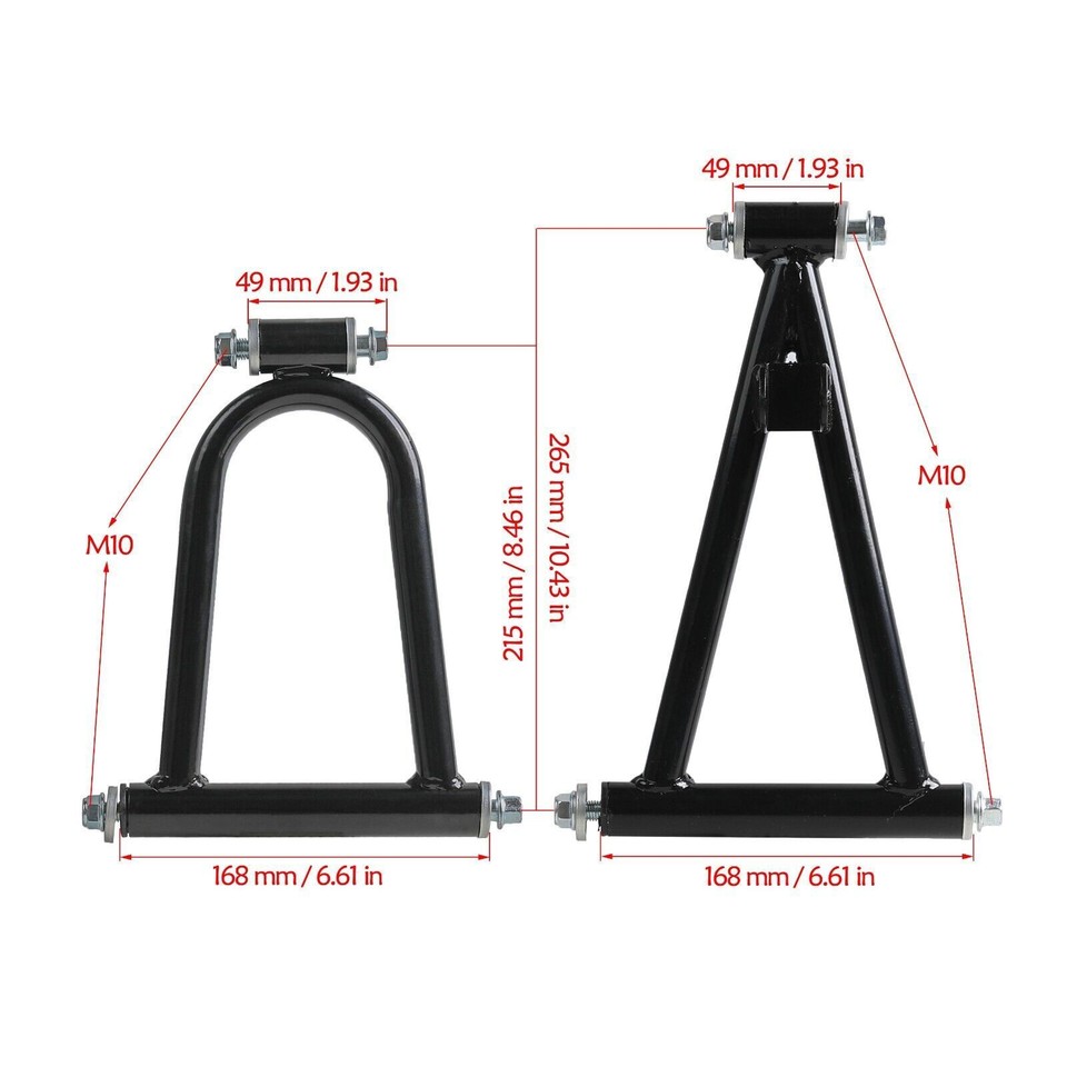 Upper +Lower Suspension Shock Swing Arm Kits for Dune Buggy Mower ATV ...