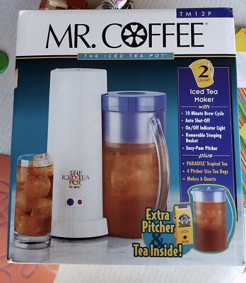 The Iced Tea Pot Mr. Coffee Blue 3 Quart Ice Tea Maker Large | eBay