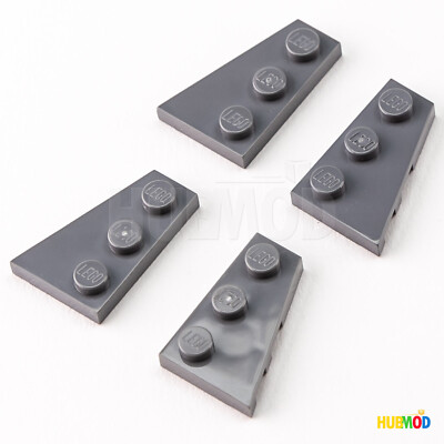 2-Pair LEGO Dark Bluish Gray 2X3 Wedge Plate 2-Right 43722, 2-Left ...