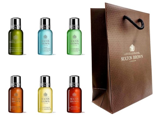 Molton Brown Men's Bath & Shower Gel Set (6 x 30ml Bottles) & Molton ...