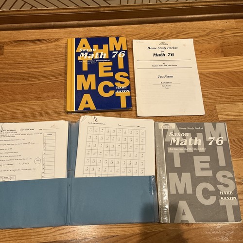 Saxon Math 76 Hardcover Textbook With Test Forms & Home Study Packet | eBay