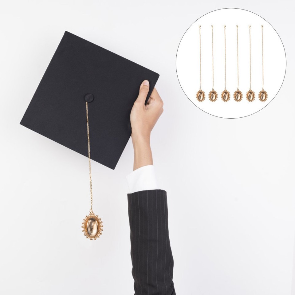 6 Pcs Graduation Memorial Charm Photo Frame Pendant Making Supplies ...