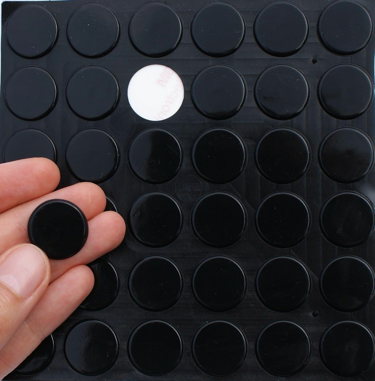 36PCS 3M Silicone Bumpons BLACK Adhesive Round Self Stick On Circles ...