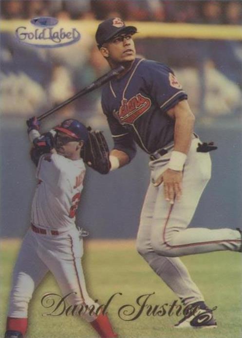 1998 Topps Gold Label - Class 1 David Justice #63 Black Label for sale ...