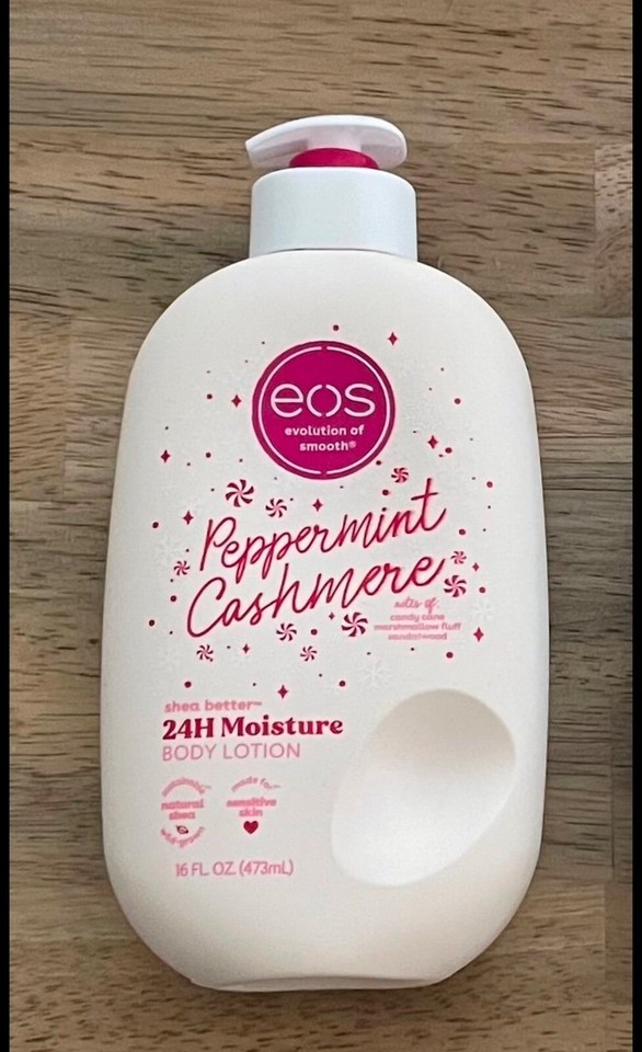 EOS Shea Better Body Lotion- Peppermint Cashmere , 24-Hour Moisture ...