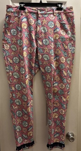 Simply Southern Womens XXL Pink Long Pants With Sea Shells And Trim On ...