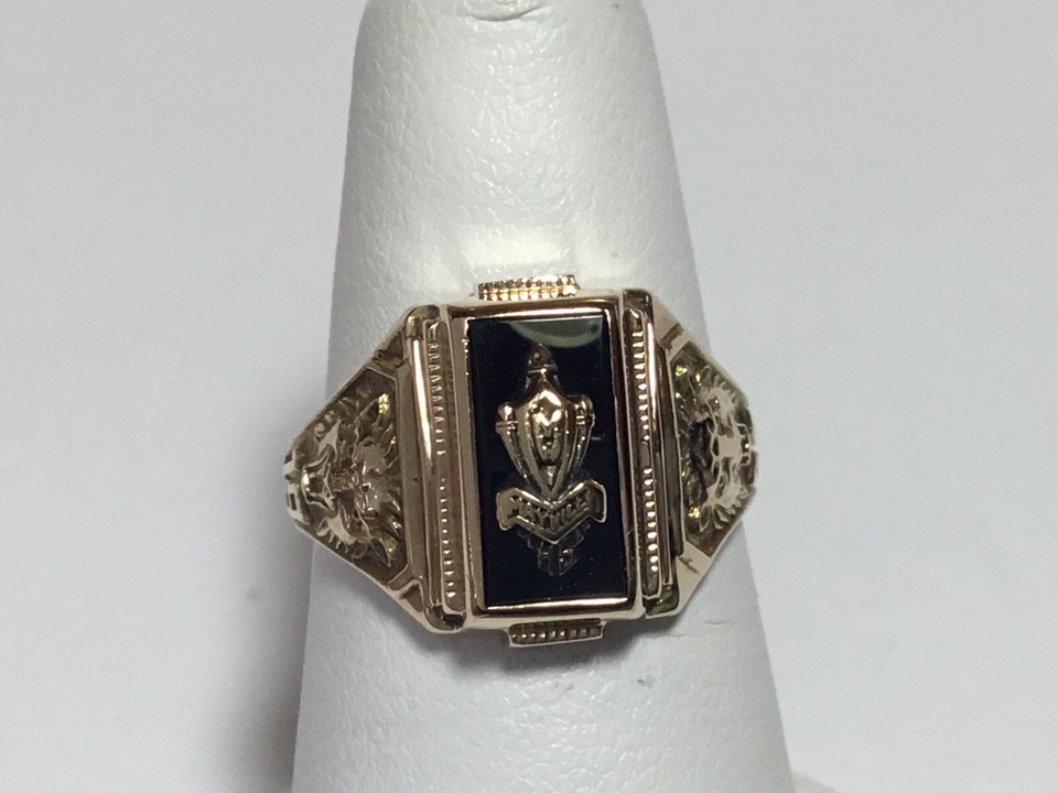 Balfour 10K Yellow Gold Ladies High School Class Ring 1959 Mayville ND ...