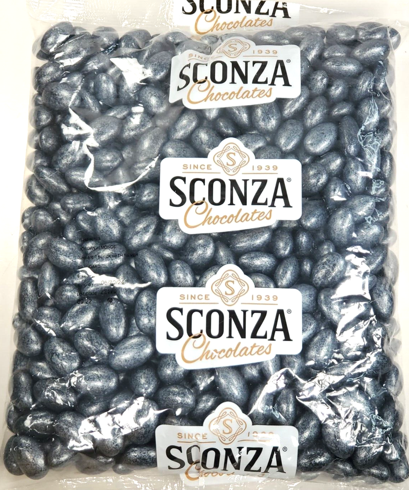 5-Pound Bag JORDAN ALMONDS Sconza Chocolates Candy Almonds SILVER | eBay