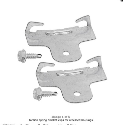 Torsion spring bracket clips for recessed housings | eBay