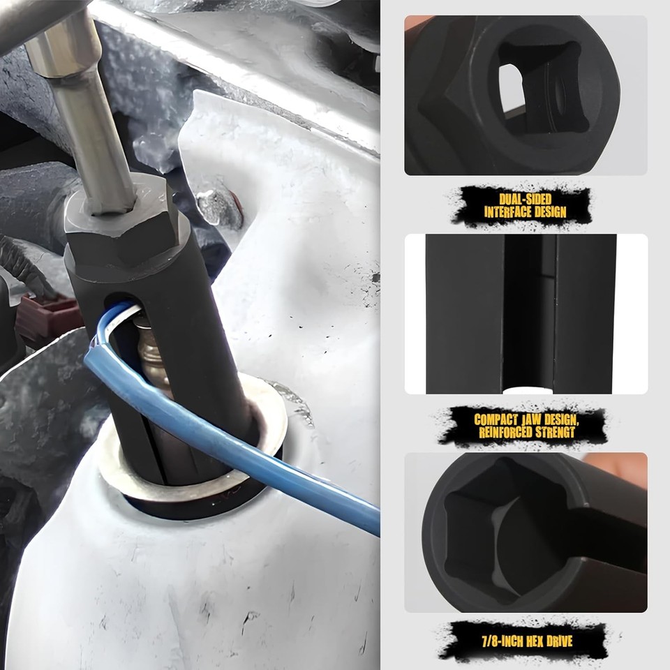 O2 Sensor Socket, 1/2 Inch Drive by 7/8 Inch Oxygen Sensor Socket ...