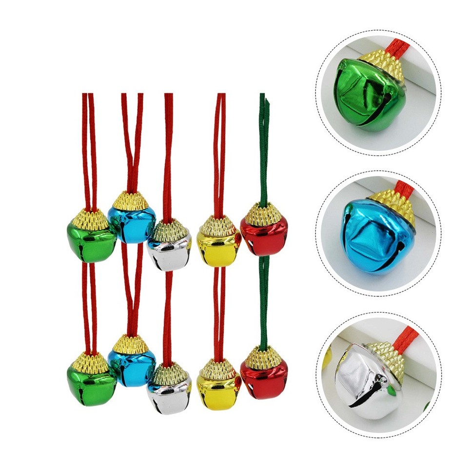 10 Pcs Collier Pendant Mini Clochette Pendentif Noël Accessoire Danse ...