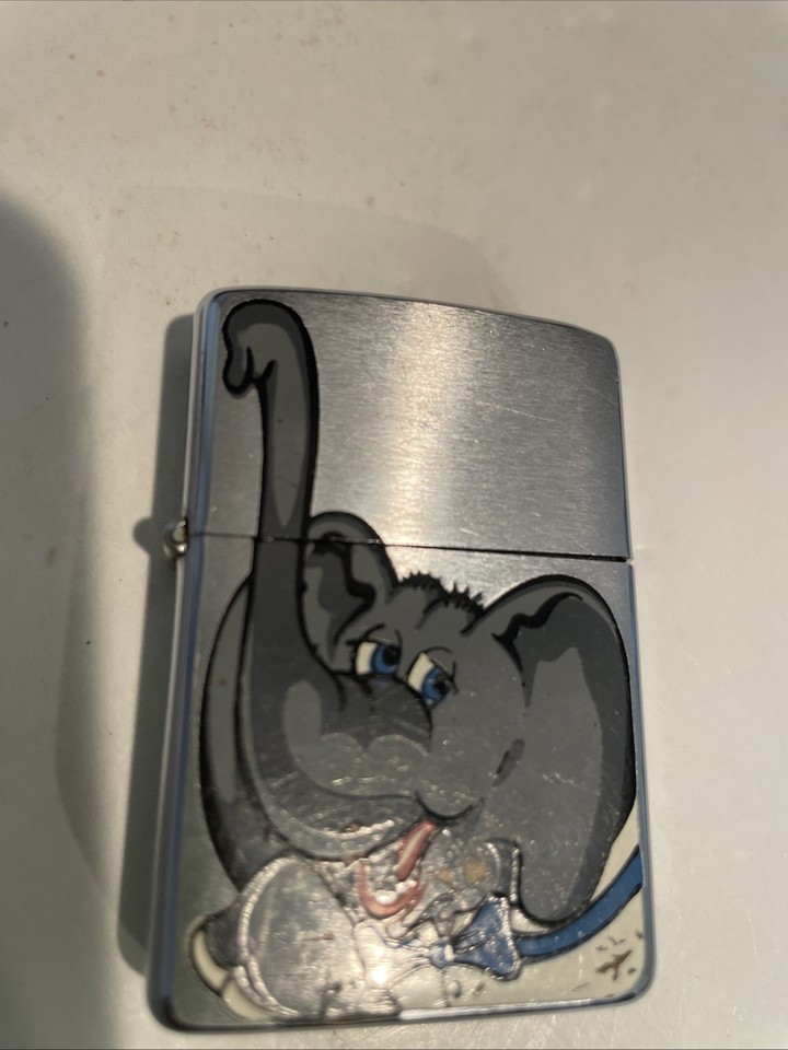 Zippo Cartoon Elephant Republican Brushed Chrome Zip light,Salesman’s ...