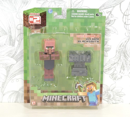 Minecraft Blacksmith Villager & Anvil Overworld Figure Pack New ...