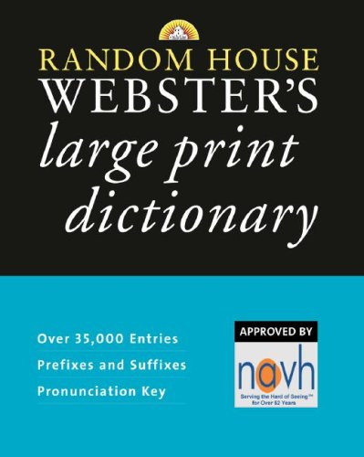 RANDOM HOUSE WEBSTER'S LARGE PRINT DICTIONARY **Mint Condition** 375722327| eBay