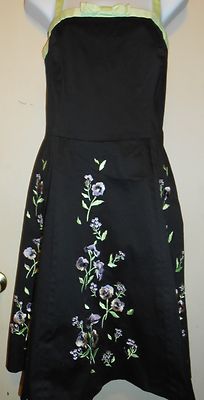 B Moss Clothing Company Ladies Stretch Embroidered Dress Black 14 NWT ...