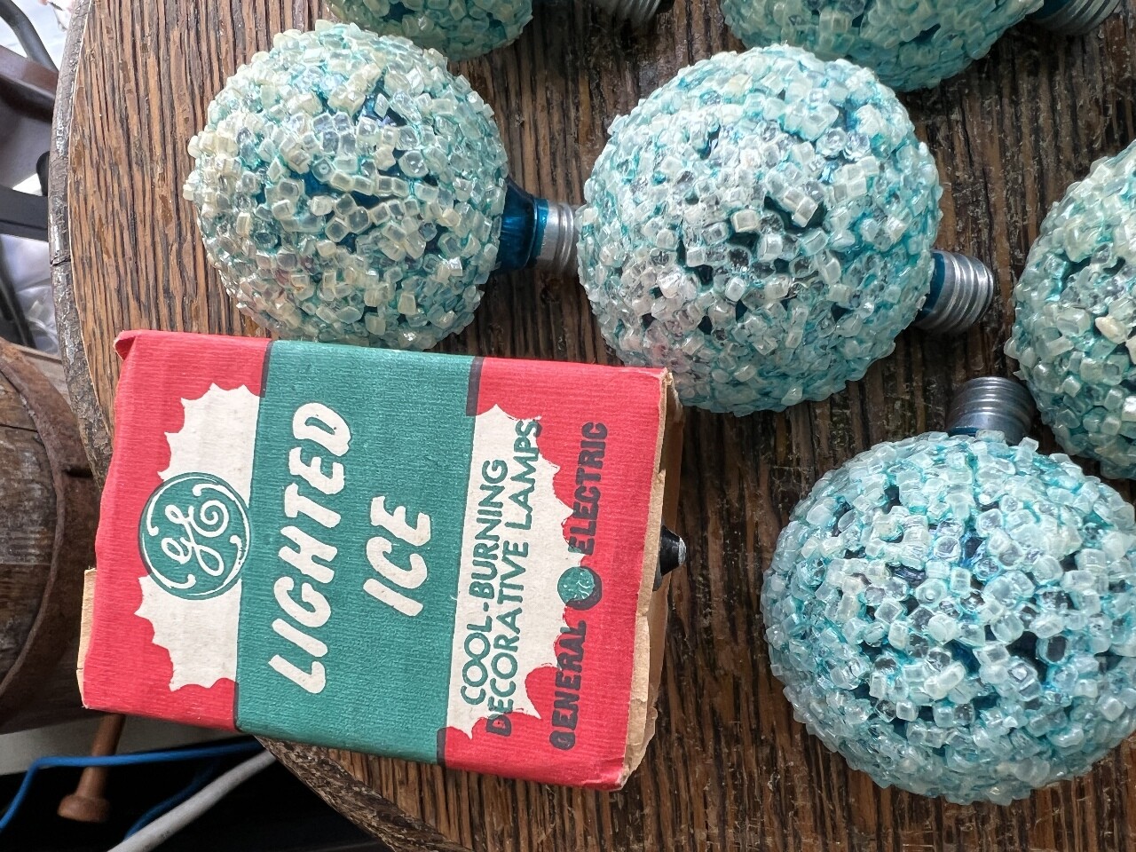 Vintage Christmas Bulbs General Electric Lighted Ice Frit Glass 10 ...
