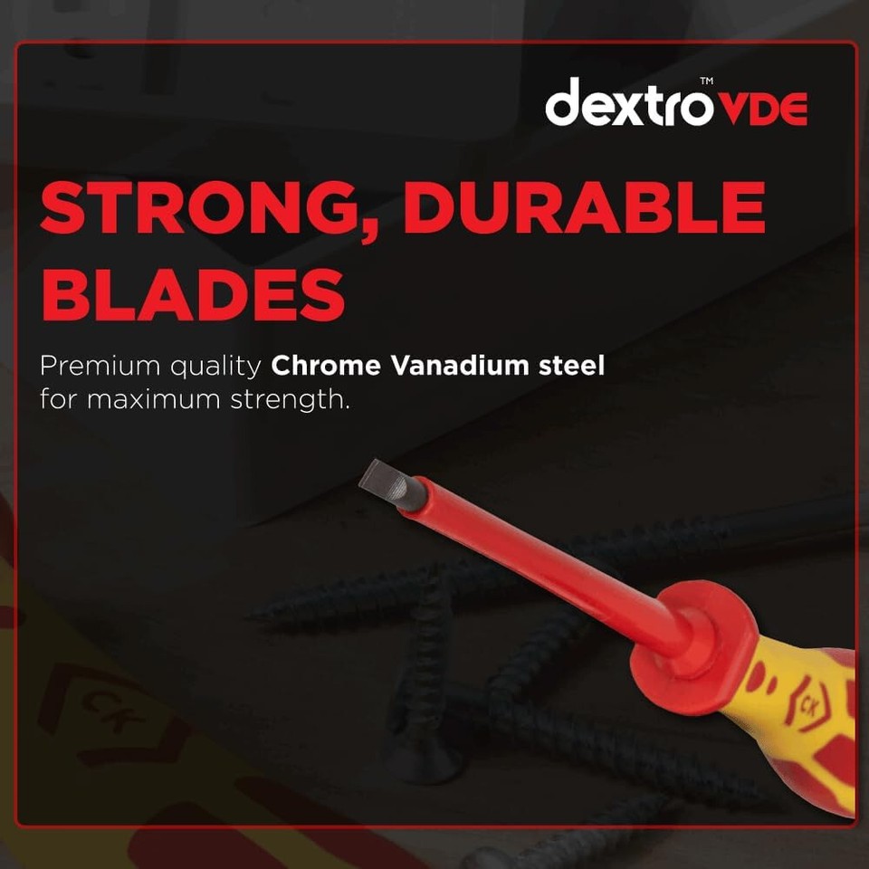 CK Tools Dextro VDE Slim Screwdrivers Stubby, Pozi, Phillips, Slotted & Modulo | eBay UK