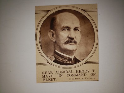 Admiral Henry T. Mayo Navy Fleet 1918 MW Pictorial Profile Panel | eBay