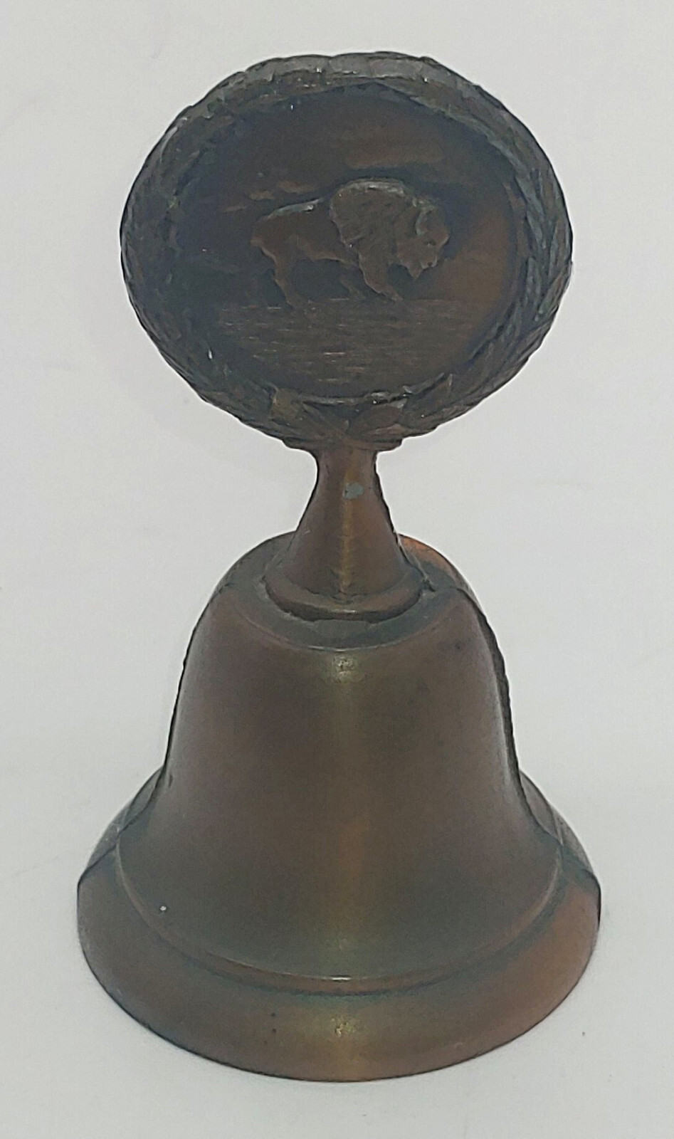 Vintage Miniature Replica Liberty Bell and Flag Bison Metal Bell Ringer ...