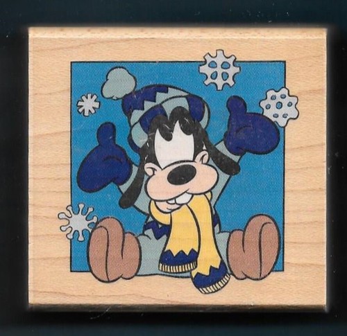 GOOFY SNOW WINTER PLAY Disney Baby Cartoon Character RUBBER STAMPEDE ...
