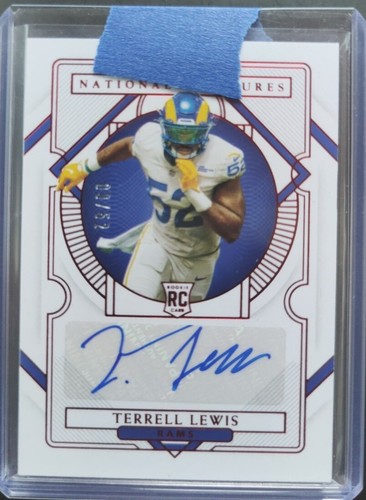 TERRELL LEWIS 2020 PANINI NATIONAL TREASURES SIGNATURES RED /52 AUTO ...