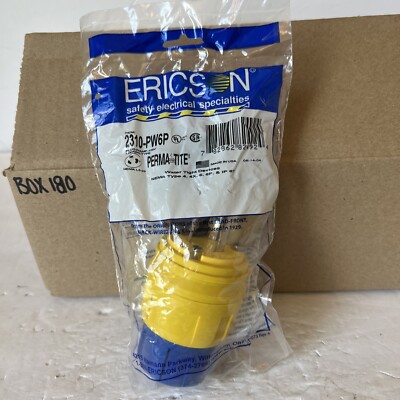 ERICSON 2310-PW6P 20A 125V Watertight Locking Plug Perma Tite Male | eBay