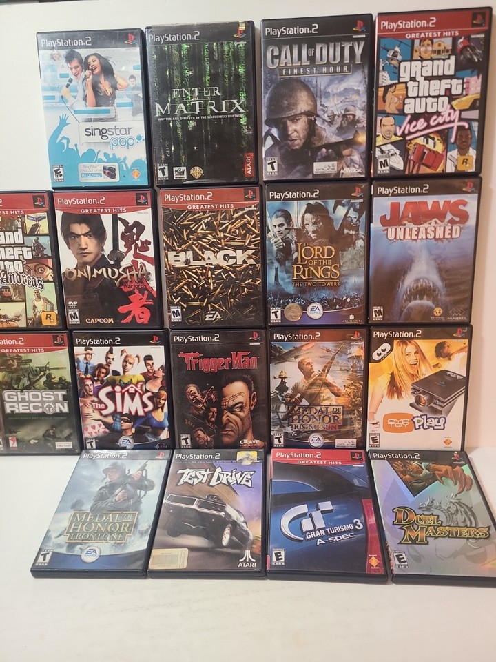 PlayStation PS2 18 Game Lot HUGE PS2 BUNDLE Good Titles All CiB W ...