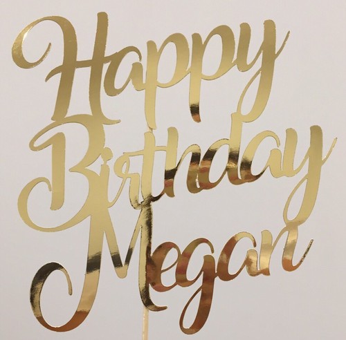 Personalised Happy Birthday Cake Topper Custom Add Any Name | eBay ...