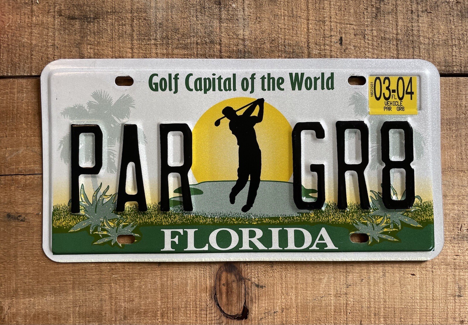 Retired Vintage Florida Golf Capital of the World Vanity License Plate ...