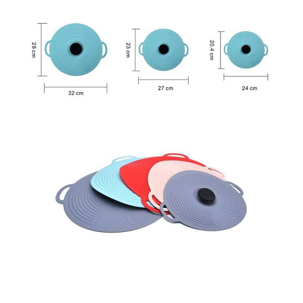 Over Spill Stopper Silicone Pan Pot Lid Cover Food Fresh Keeping Cover ...