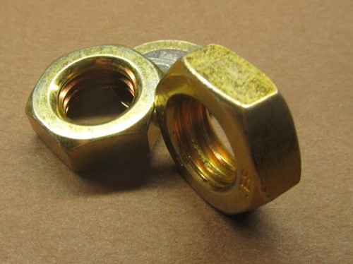 Zinc Yellow Hex Nut, Grade 8 Steel, RH 9/16"-12 x 5/16" Height - 20 Pcs ...