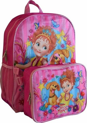 Fancy Nancy & Frenchy 16" Backpack With Detachable Matching Lunch Box ...