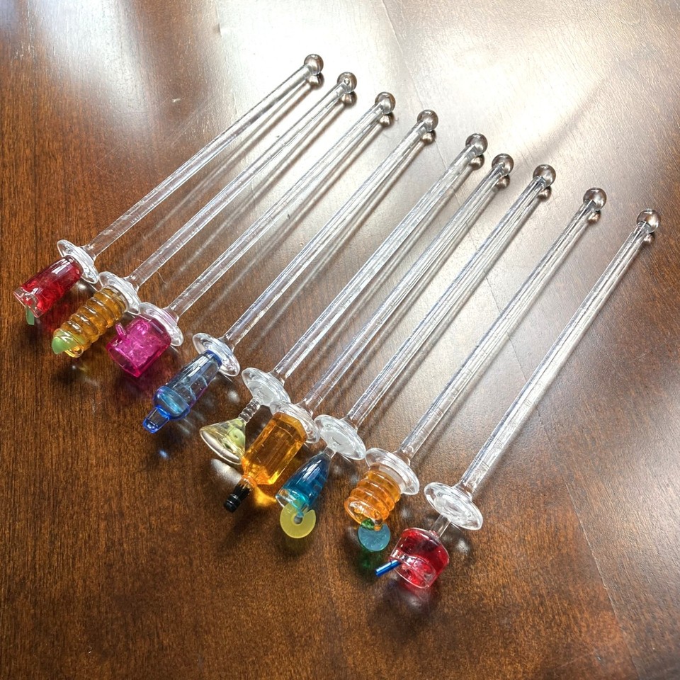 Happy Hour Swizzle Sticks, Miniature Cocktail tops, fun party barware ...