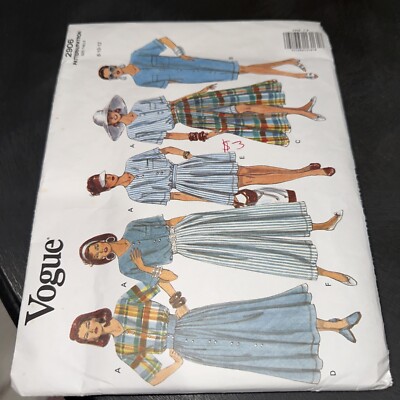 Vogue Pattern 2906 Misses Dress Top Skirt Shorts Pants Sz 8-10-12 Uncut ...