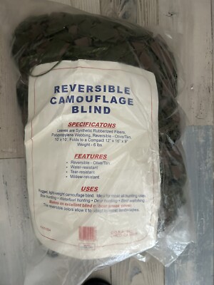 Reversible Camouflage Blind Tree Stand Netting Camo Forest Fabric 10' X ...
