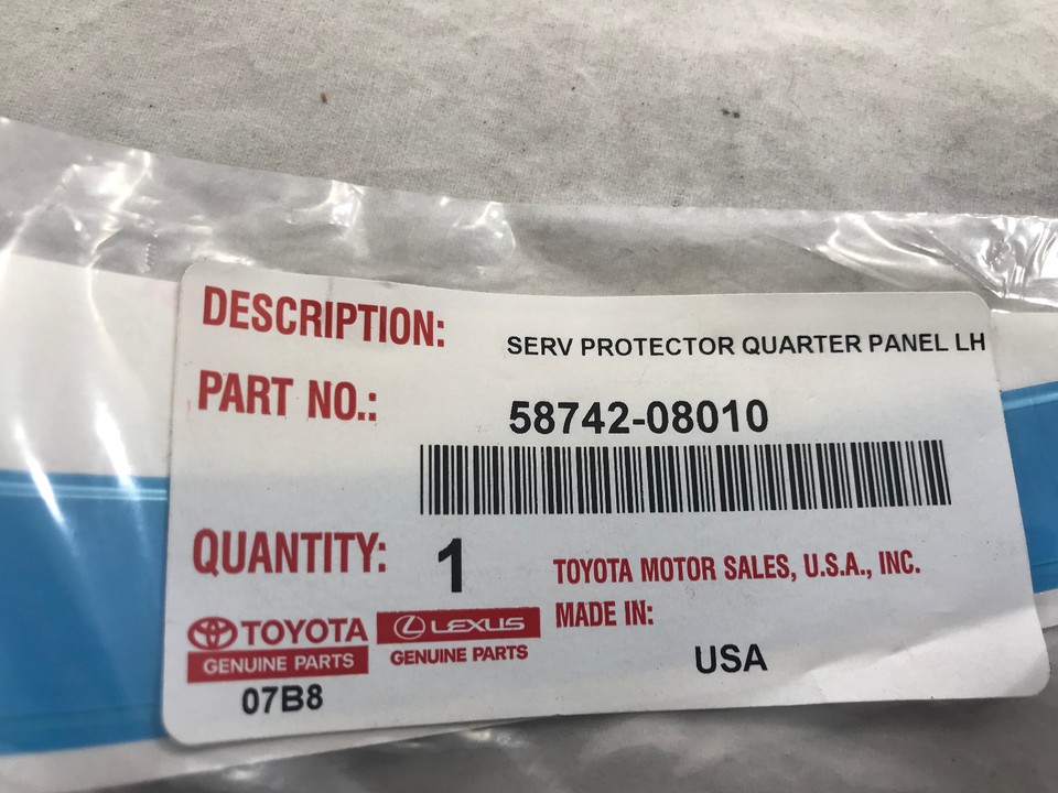 Toyota OEM 2011-2017 Sienna Side Panel Protector Left Driver Side 58742 ...