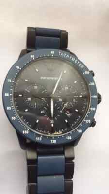 EMPORIO ARMANI AR-70001 Chronograph Stainless Steel Date Watch | eBay UK