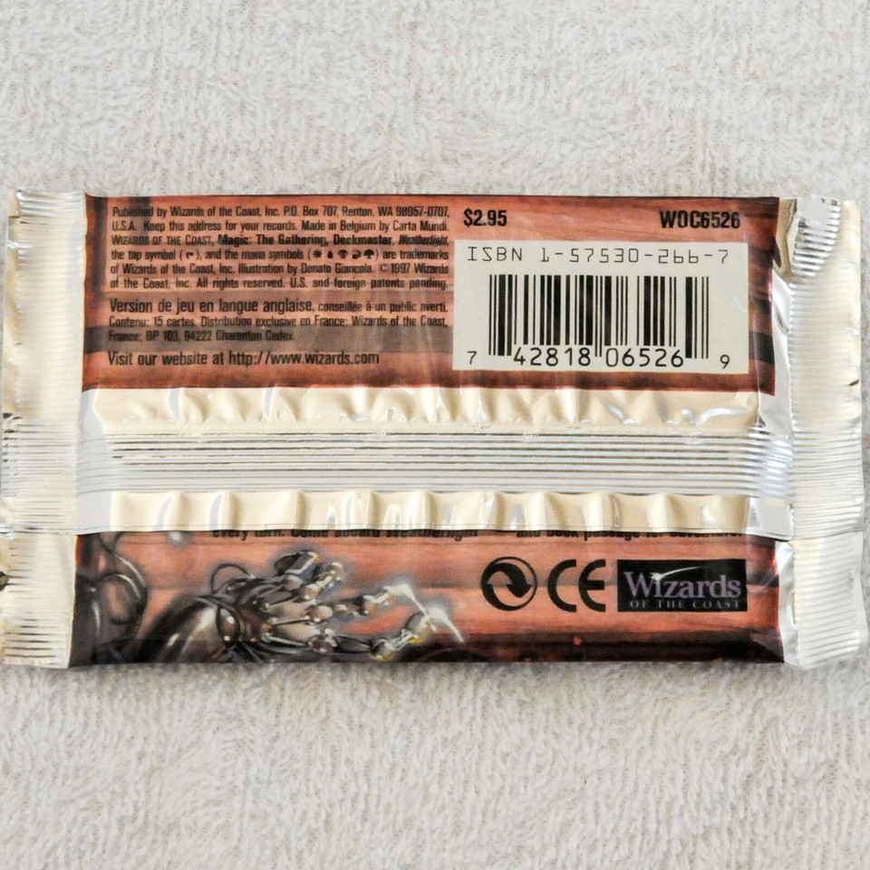 MTG: WEATHERLIGHT Sealed Booster Pack from Box - Magic - Mirage Block ...