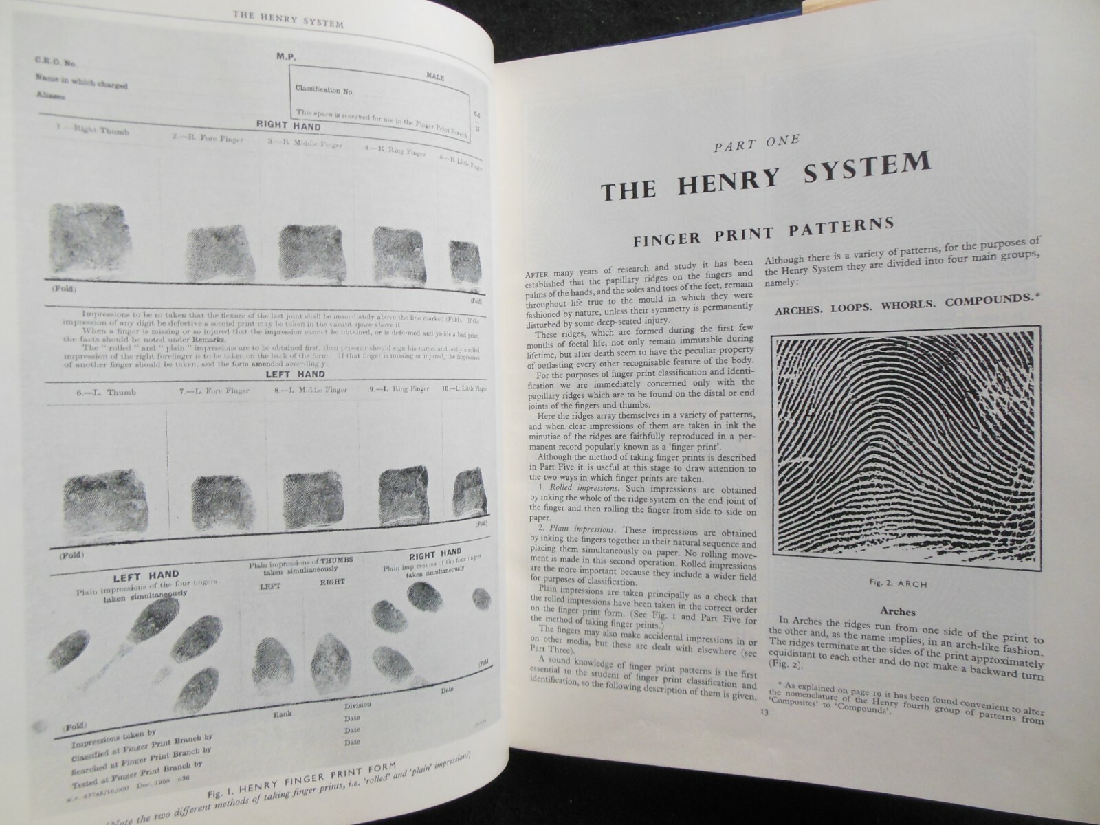The Finger Print System at Scotland Yard (1954-1st) Frederick R ...