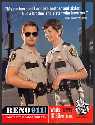 Reno 911 2000s Print Advertisement 2003 Comedy Central Trudy & Dangle ...