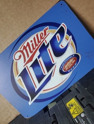 MILLER LITE METAL BEER SIGN | eBay